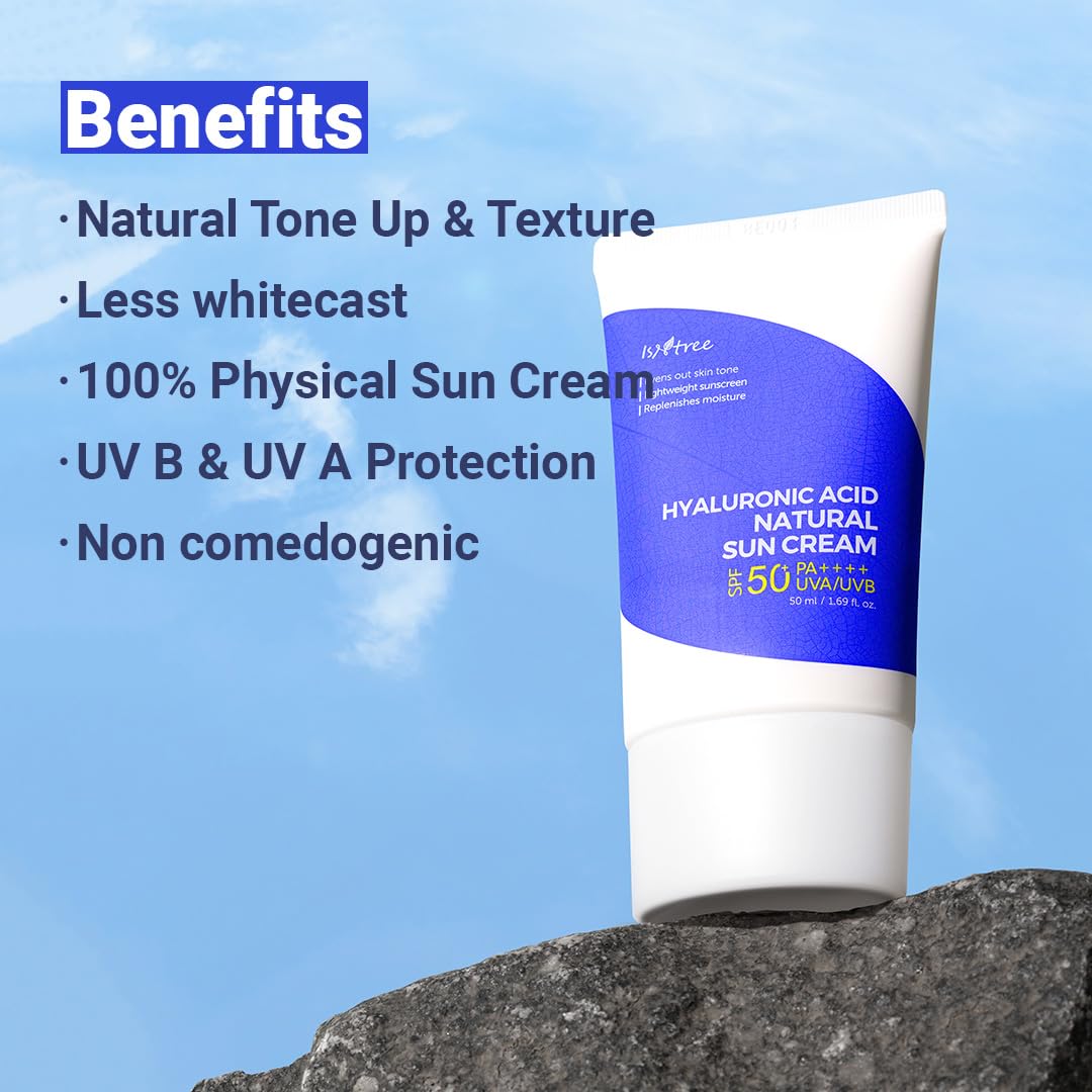 ISNTREE Hyaluronic Acid Natural Sun Cream SPF 50+ PA++++ Canada | #1 ...