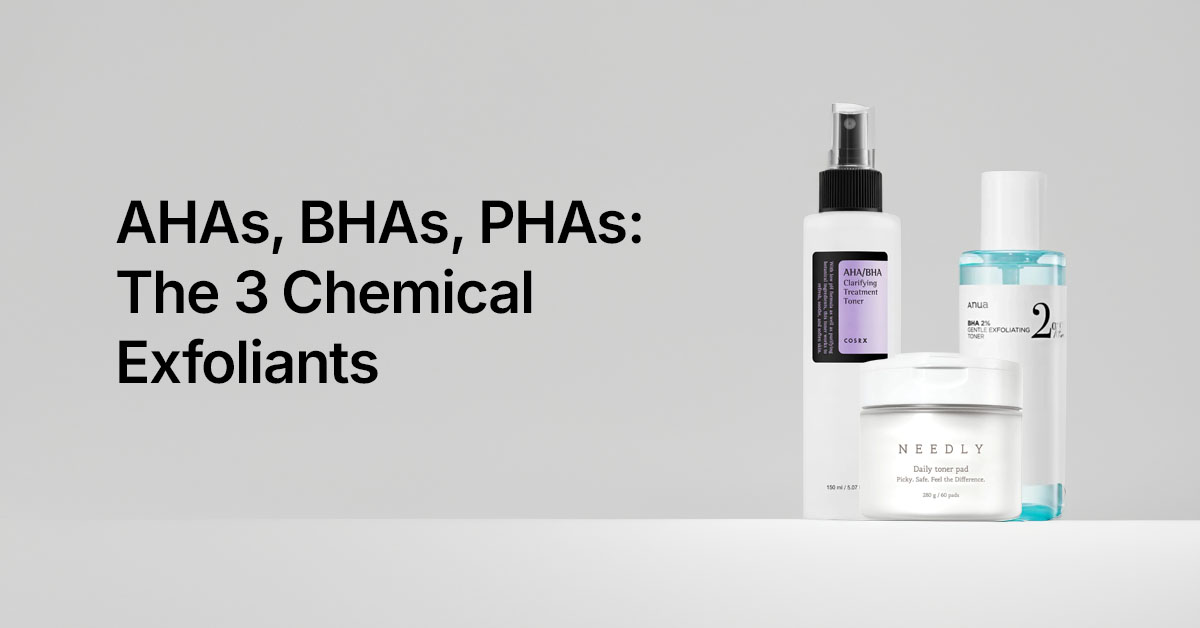 AHAs, BHAs, PHAs: The 3 Chemical Exfoliants | Dew Beauty | Korean ...